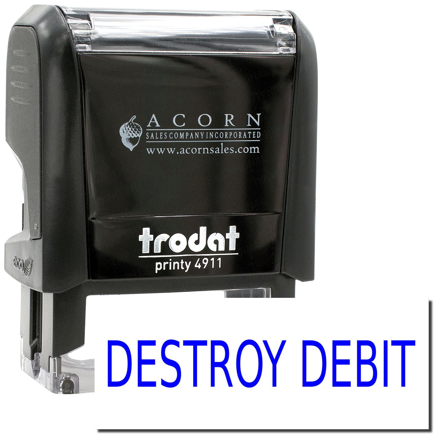 Self-Inking Destroy Debit Stamp, Trodat Printy 4911, Press and Print ...