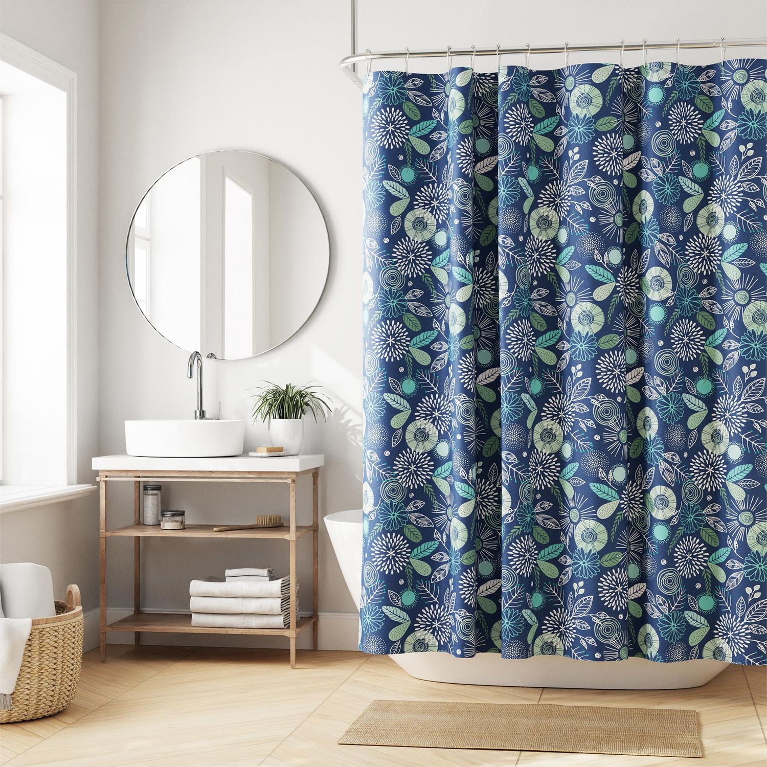 Click here for Hometrends Decorative Fabric Shower Curtain With B... prices