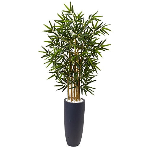 Click here for Nearly Natural 4ft. Bamboo Tree In Gray Cylinder P... prices