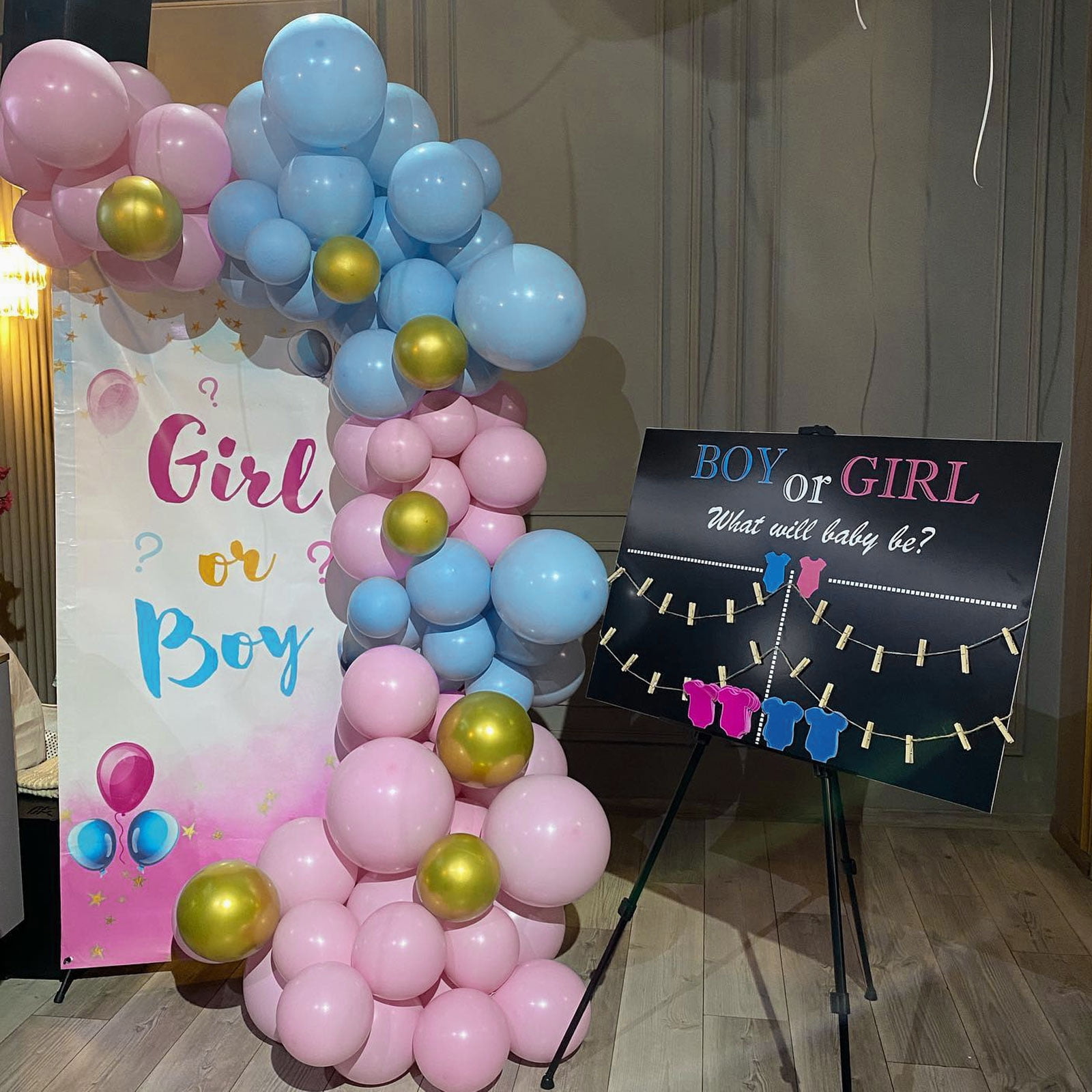 Buy Honinda DIY Gender Reveal Balloons Arch Kit-Pink and Blue Balloons ... Buy Honinda DIY Gender Reveal Balloons Arch Kit-Pink and Blue Balloons ...
