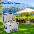 35 Quart Portable Ice Cooler, Heavy Duty Ice Chest with Portable Cup ...