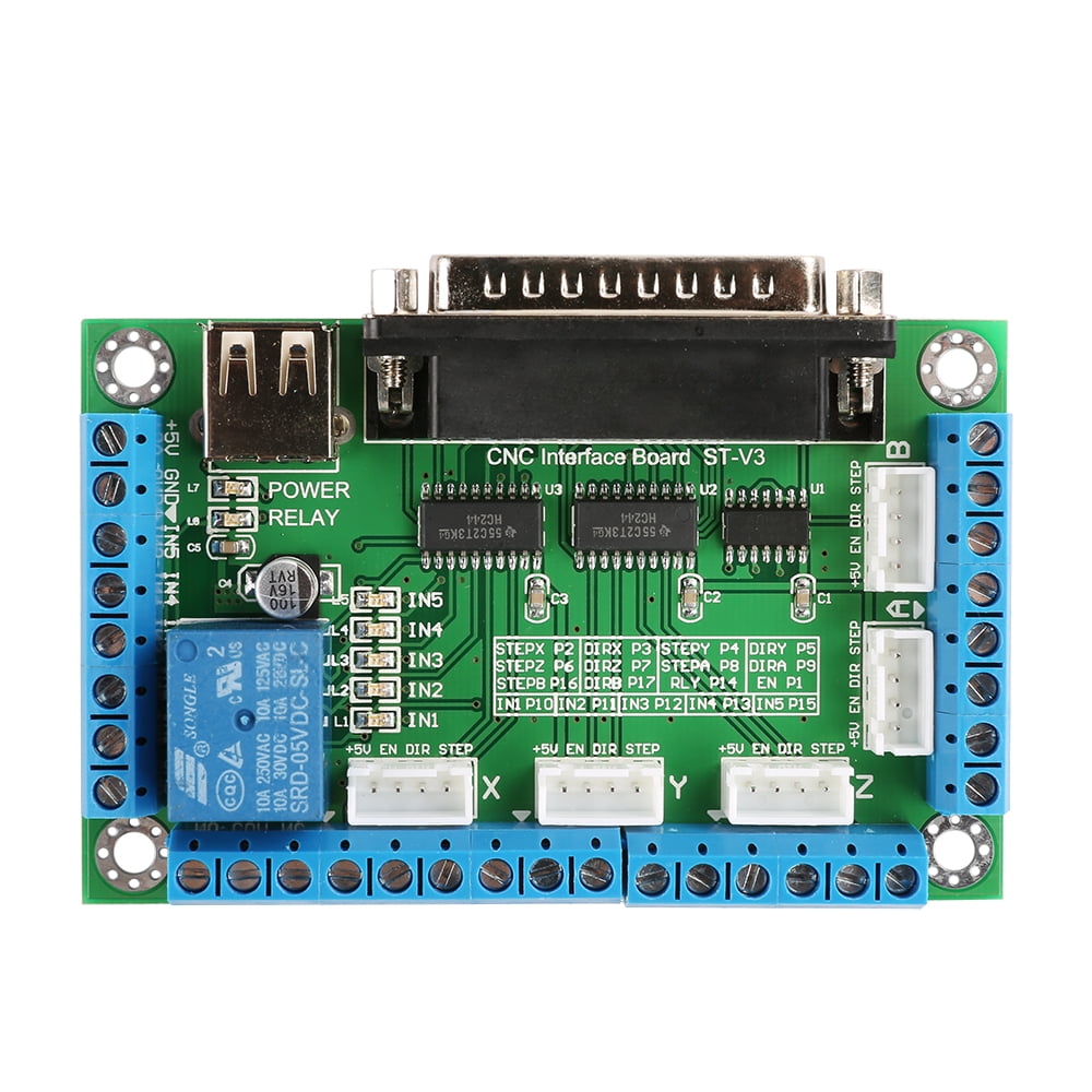 SainSmart 5 Axis Breakout Board for Stepper Motor Driver CNC Mill Relay ...