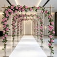 SLYNSHome Artificial Rose Vine Garland,Purple European Style Floral ...