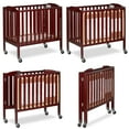 Dream On Me 3-in-1 Folding Portable Crib, Cherry, Large Cherry Crib ...