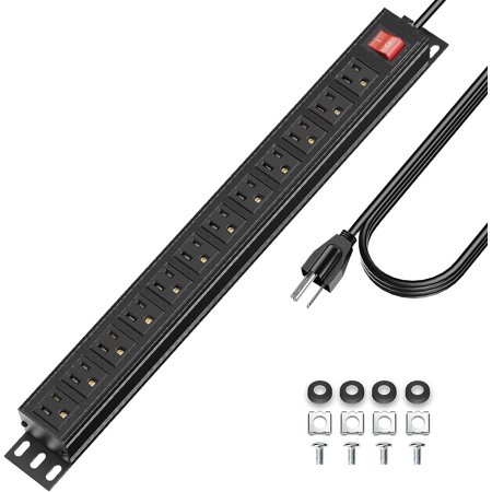 Aluminum Alloy Shell 12 Outlet Rack-Mount Server PDU, Power ...