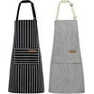 Mainstays Chef Kitchen Apron, 28" x 32" Cotton Bib Apron with Pockets ...