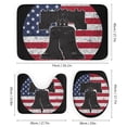 4 Pcs 4th of July Shower Curtains Set with Hooks Liberty Bell Flag ...