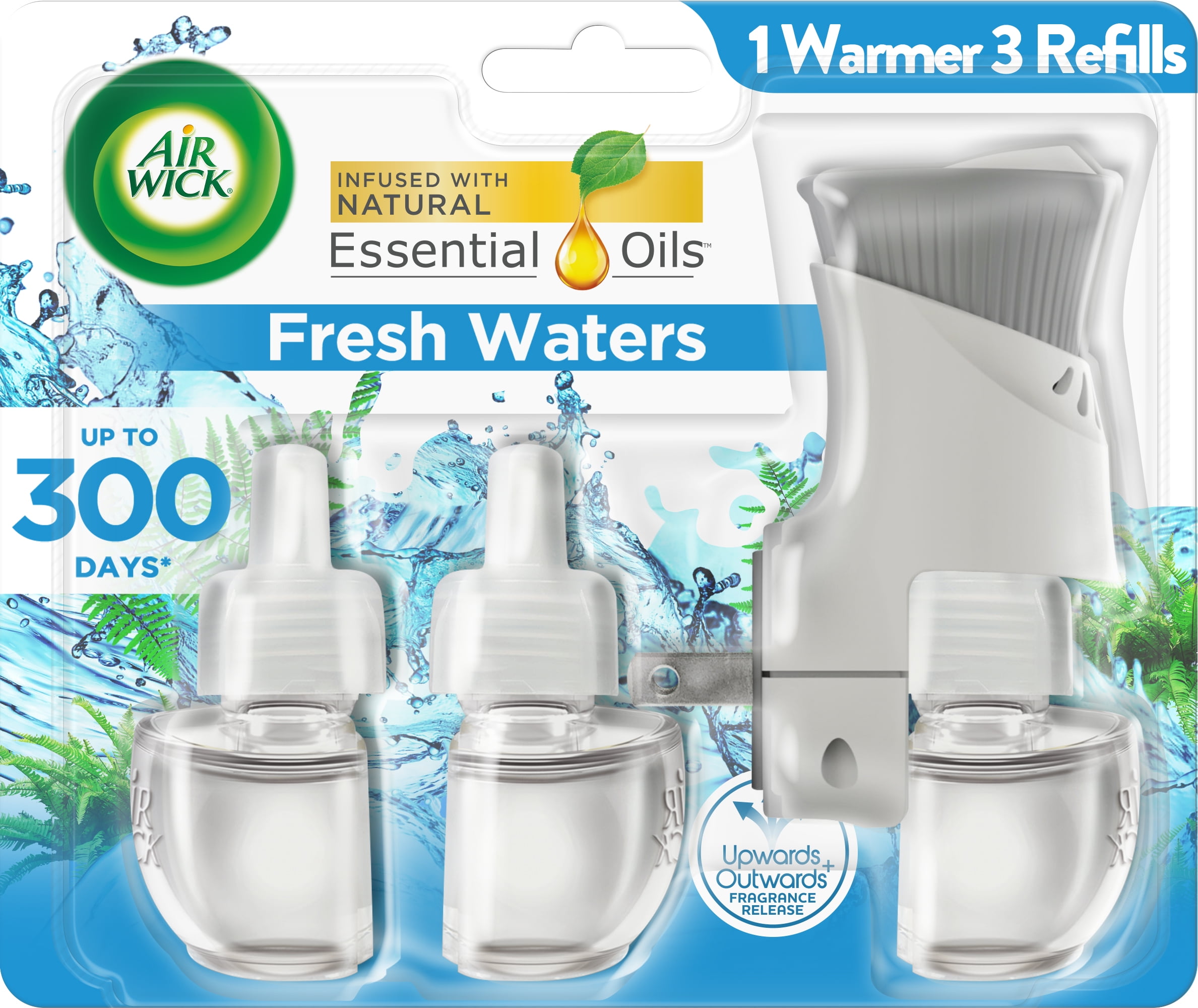 Air Wick Plug in Scented Oil Starter Kit (Warmer + 3 Refills), Fresh ...
