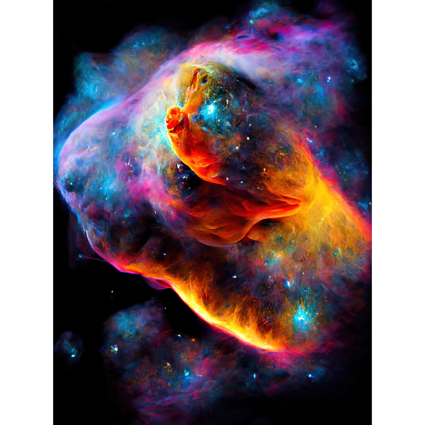 Space Nebula Vibrant Rainbow Spectrum Large Wall Art Poster Print Thick ...