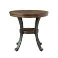 Free Shipping! Powell Holloway Round End Table with Shelf 23 Tall ...