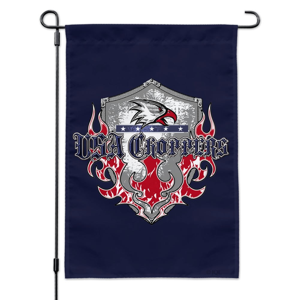 USA Choppers Shield Flames Eagle American Motorcycle Biker Garden Yard ...