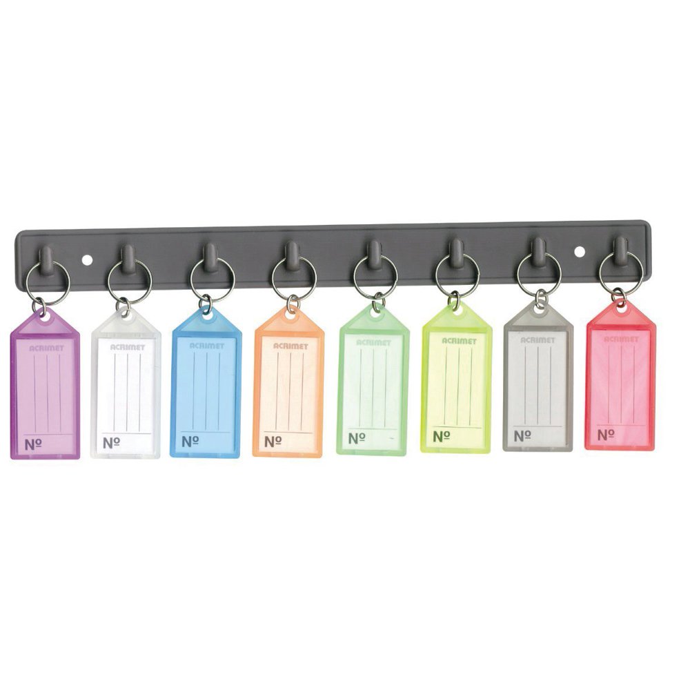 Acrimet Key Tag Rack w/ 8 Keyring - Walmart.com - Walmart.com