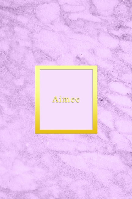Aimee : Custom dot grid diary for girls - Cute personalised gold and ...