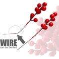 24 pcs Red Holly Berry Stem Picks - Decorative Wire Stem Branch Sprays ...