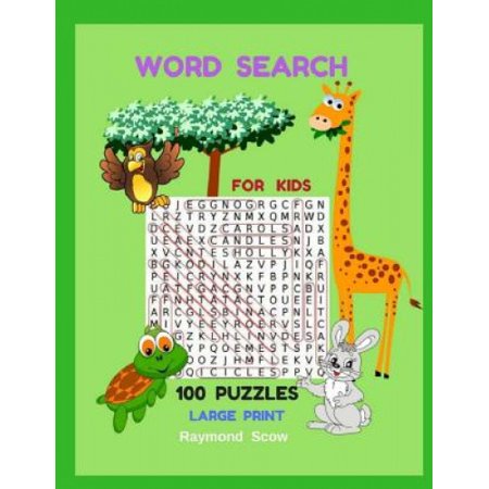 Word Search For Kids 100 Puzzles Large Print Book: Word 100 Puzzles ...