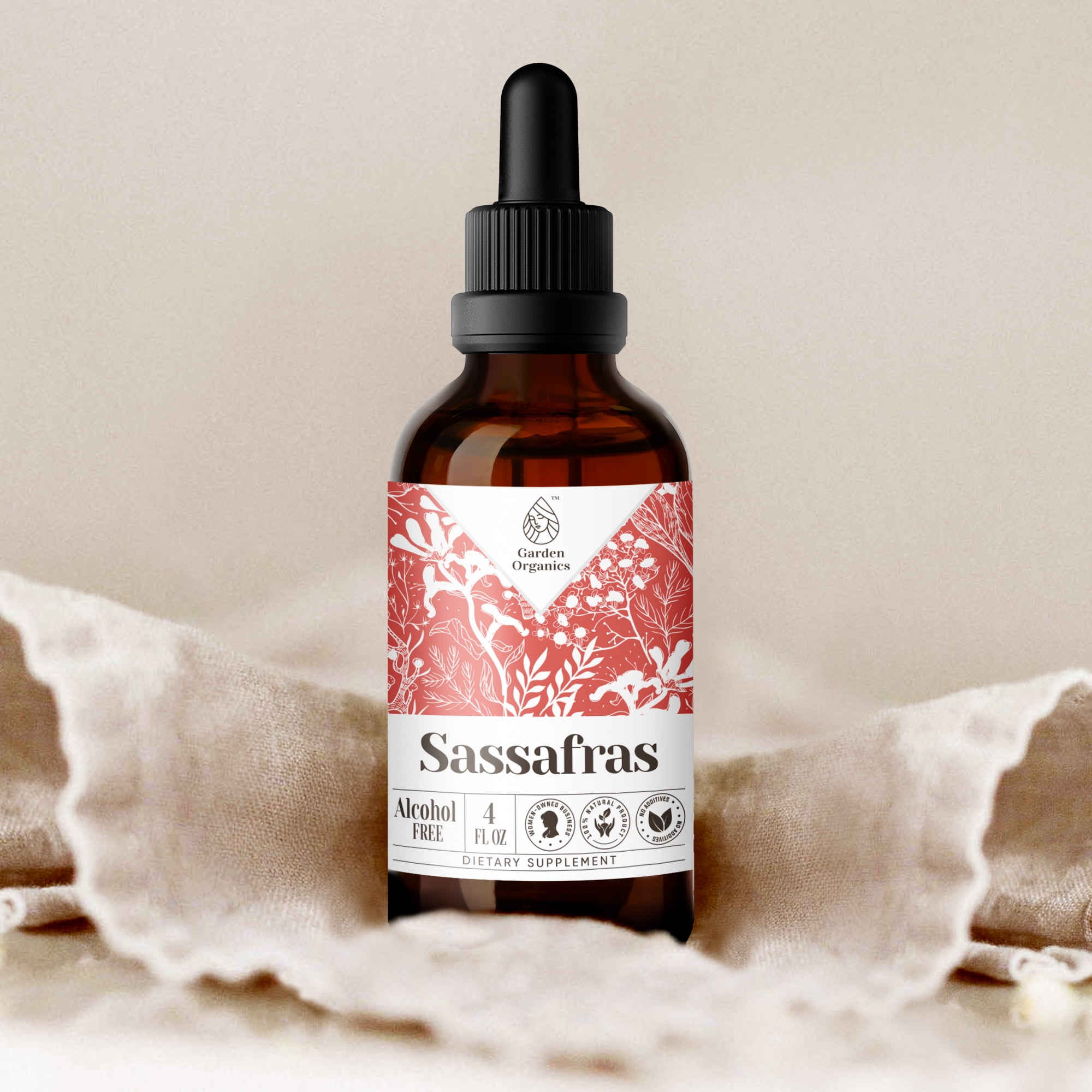 Garden Organics Sassafras Tincture Alcohol-FREE Extract, Organic ...