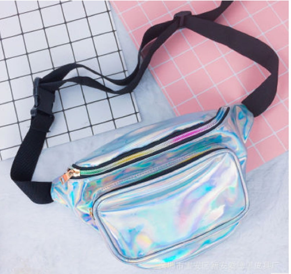 Shiny Retro Fanny Pack Rave Festival Waist Pack Outdoor Travel ...