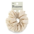 No Boundaries Women's Ruffle Scrunchies 2-Pack, Ivory - Hair ...