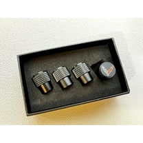 Eurosport Corvette C8 Logo Black Valve Stem Caps - Knurled - Walmart.com