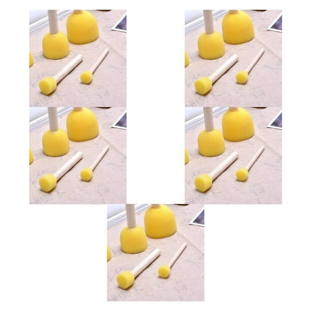 5pcs 5pcs Assorted Round Paint Foam Sponge Tool Brush Set Painting ...