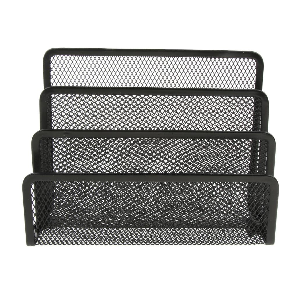 Metal Mail Organizer Upright Letter Bill Sorter Compact Rack - Walmart.com