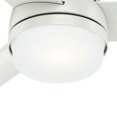Hunter 48" Midtown Fresh White Ceiling Fan with Light Kit and Remote ...