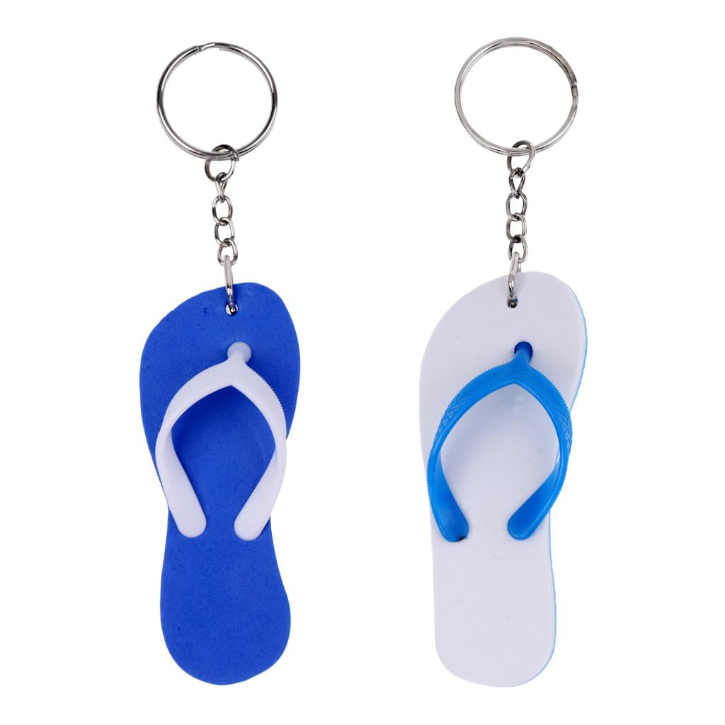 2 Pieces Floating Key Chain Key Floats Buoyant Keychain - Flops/Slipper ...