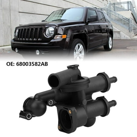 Domqga 68003582AB Coolant Thermostat with Housing for Chrysler Sebring ...