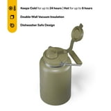 RTIC Half Gallon Ceramic Lined Insulated Outback Water Bottle Jug, Leak ...