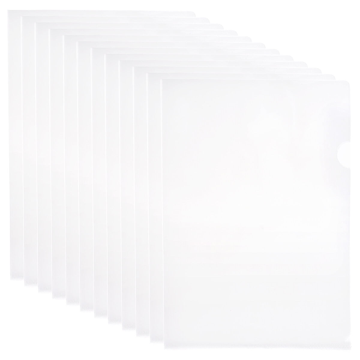 12pcs Clear Document Folder L-Type Plastic Folder Copy Safe Project ...