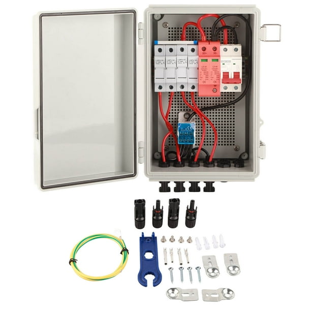 PV Combiner Box DC 500V 4 String Input Waterproof with 15A Fuse 63A ...