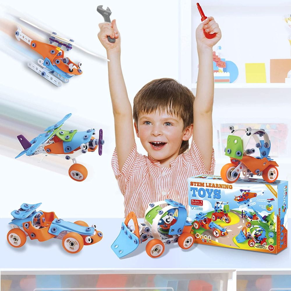 Orian Kids Toys STEM Learning Play Set for Boys and Girls, 132 Pcs ...