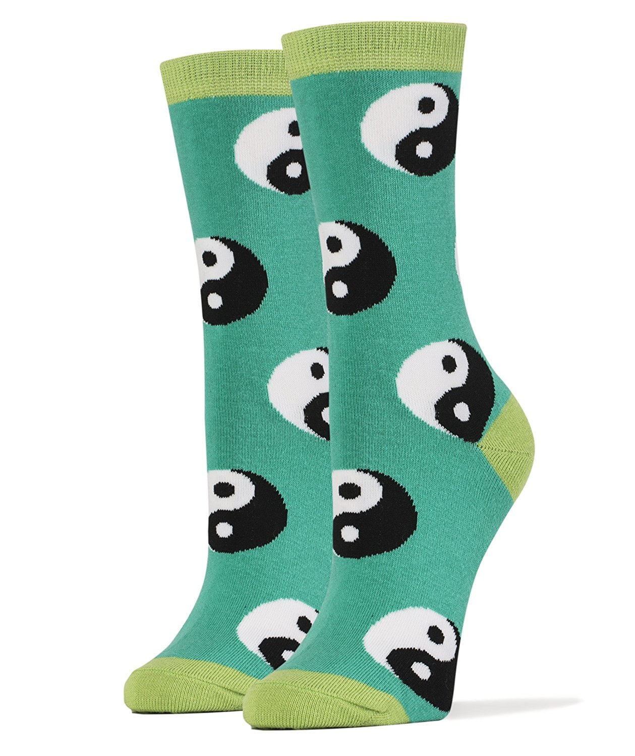 Oooh Yeah! Socks, Women's Cotton Crew Socks (Ying Yang Fever) - Walmart.com