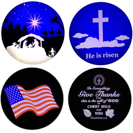 Christian Themed 4-in-1 Projector Featuring Bethlehem Nativity Scene ...