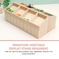Tiny Wooden Vegetable Rack Decorative Vegetable Display Shelf Miniature ...