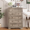 5 Drawer Farmhouse Dresser,Chest of Drawers for Bedroom, Tall Wood ...