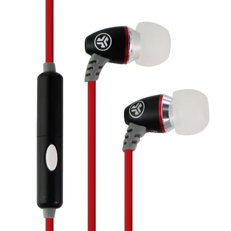 JLab Metal Rugged Earbuds with Universal Mic and Track Control - Red ...