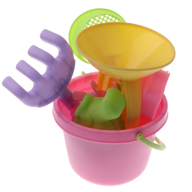 Set of 6pcs Colorful Sandpit Set Bucket Shovel Set Child Beach - Walmart.ca