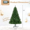 5FT Pre-Lit Artificial Christmas Tree, Hinged Spruce Xmas Full Tree ...