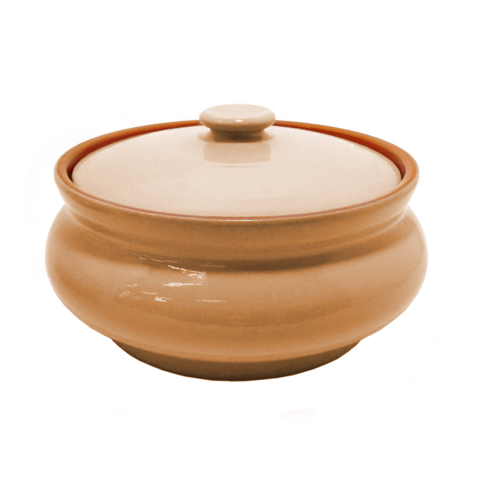 Komtex Stoneware Ramekin Clay Pots for Cooking (Beige) 84.5 fl oz (2.5 ...