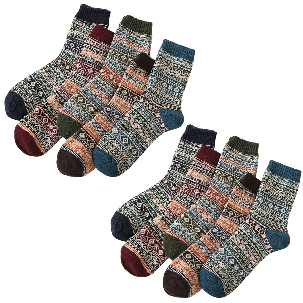 Click here for Hydtms 5 Pairs Mens Winter Thick Warm Crew Socks... prices