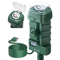 GE 6-Outlet Outdoor Yard Stake Lighting Timer, 29972 - Walmart.com