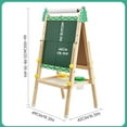 Ealing Kids Easel with Paper Roll Double-Sided Adjustable Standing Easel with Numbers &Other ...