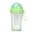 600ml Plastic Tumbler Cup Dual Compartment Double Drink Straw Cup Leak ...
