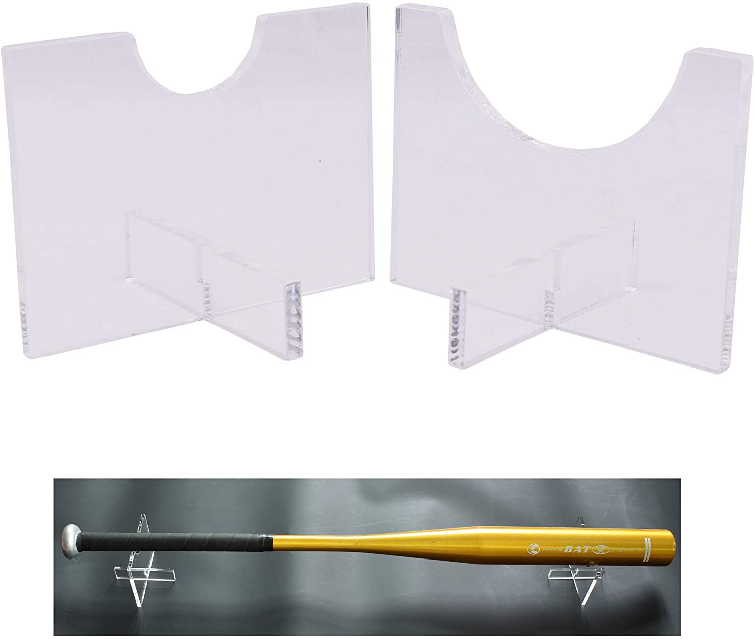 Horizontal Baseball bat Desktop Display Stand Display Mount On The Desk ...