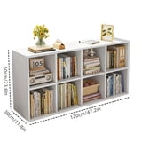 8-Cube Bookshelf, 11"Display Storage System, Cube Storage Organizer W/8 ...