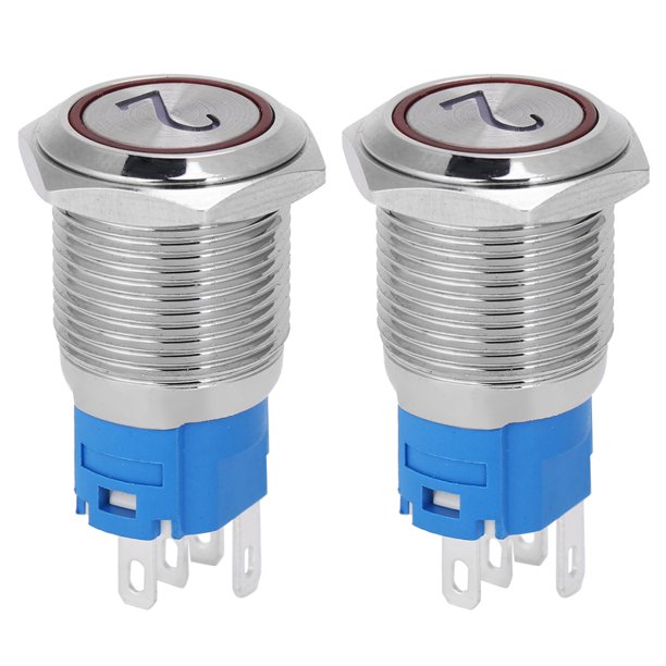 Reset Switch,2PCS Flat Self-Reset 5-Pin Push Button Switch Eletric ...