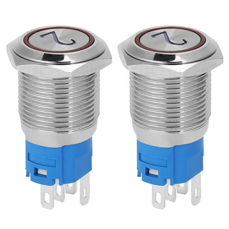 Reset Switch,2PCS Flat Self-Reset 5-Pin Push Button Switch Eletric ...