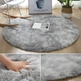 1pcs Soft Plush Round Rug Mat Fluffy White Carpets for Living Room Home ...