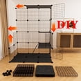 Indoor Cat Cage Enclosure DIY,Cat Playpen Catio Thick Metal Wire ...